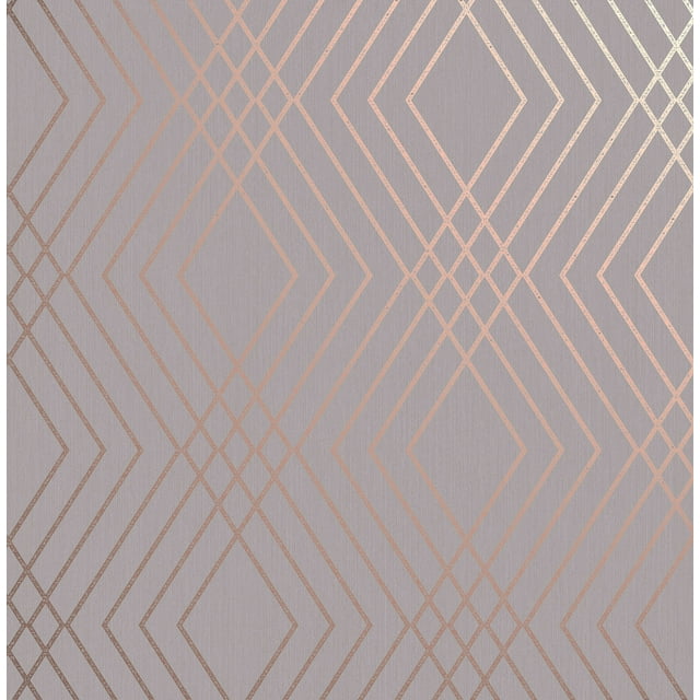 Fine Decor Shard Grey Trellis Unpasted Paper Wallpaper, 20.5-in by 33 ...