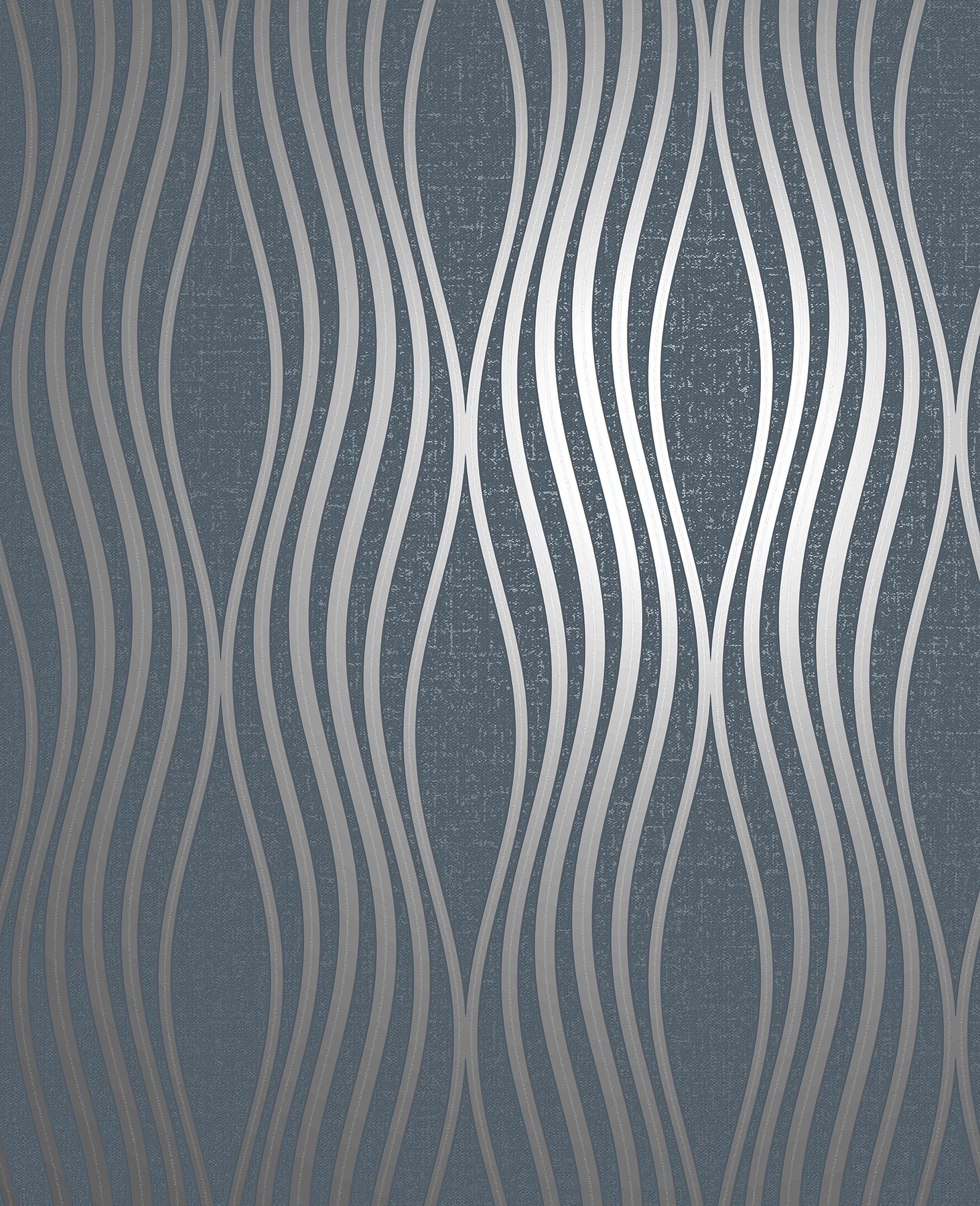 Fine Decor Valor Navy Wave Unpasted Expanded Vinyl Wallpaper, 20.5-in ...