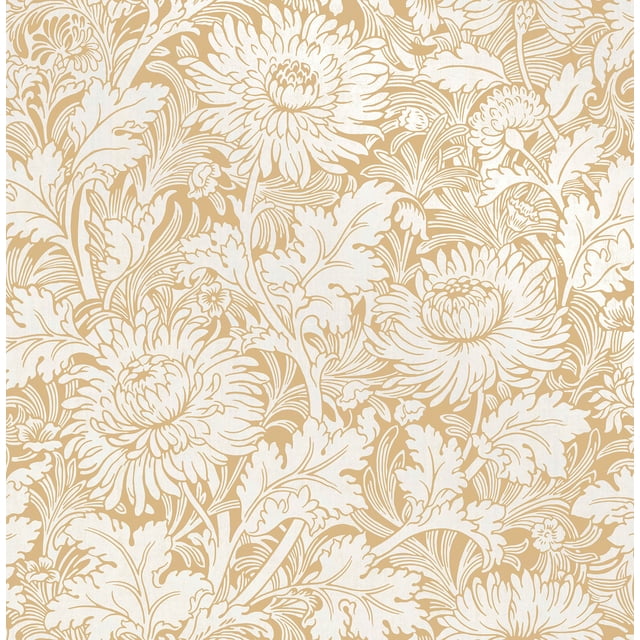 Fine Decor Zinnia Mustard Floral Paste The Wall Non Woven Wallpaper, 20 ...