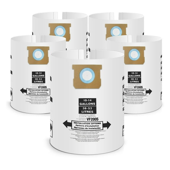 Fine Dust Collection Vacuum Filter Bags Replacement 10-14 Gallon Paper ...