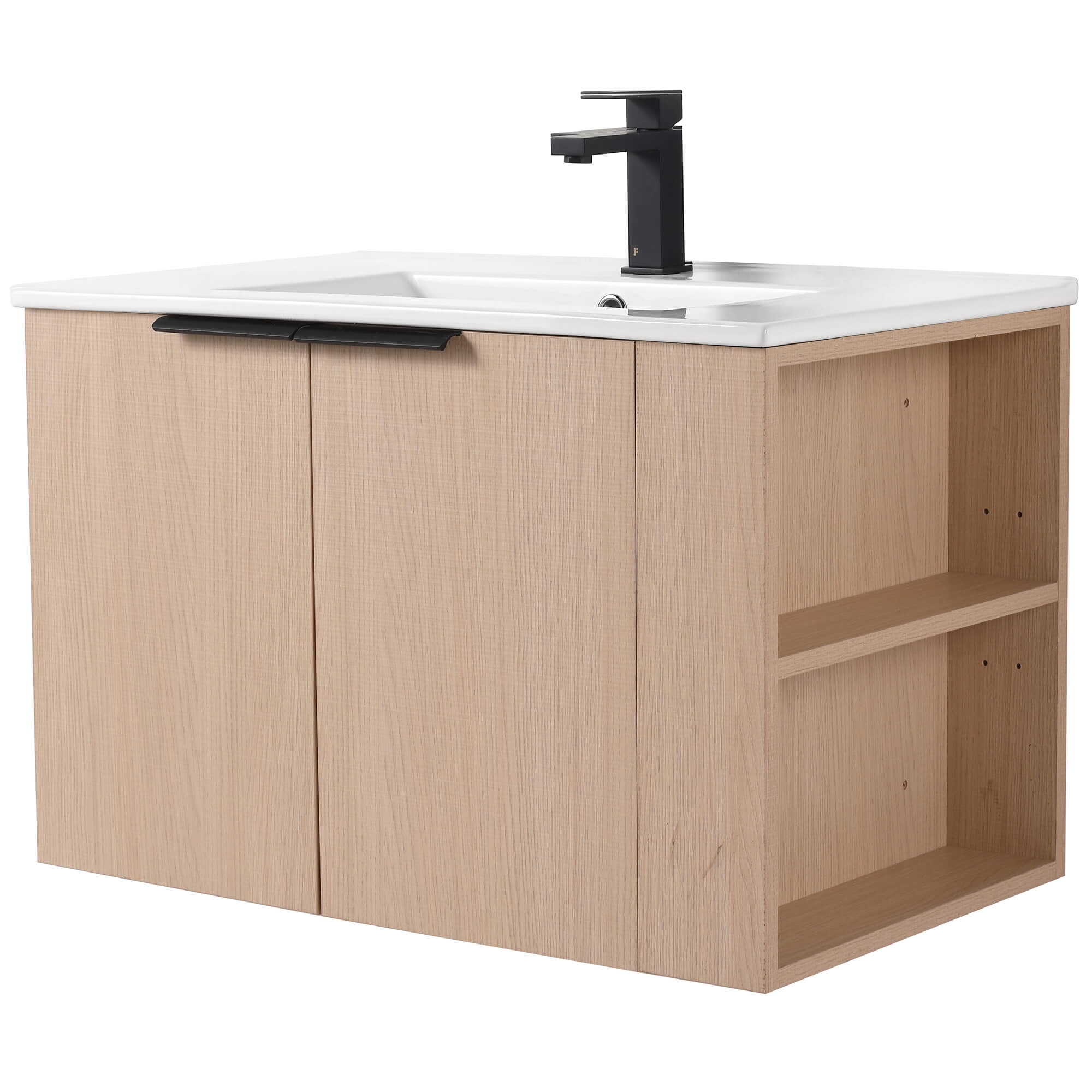 Fine Fixtures 30" Elmridge Modern Bathroom Vanity with White Ceramic ...