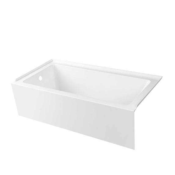 Fine Fixtures Acrylic Alcove Soaking Bathtub with Integral Apron Front ...