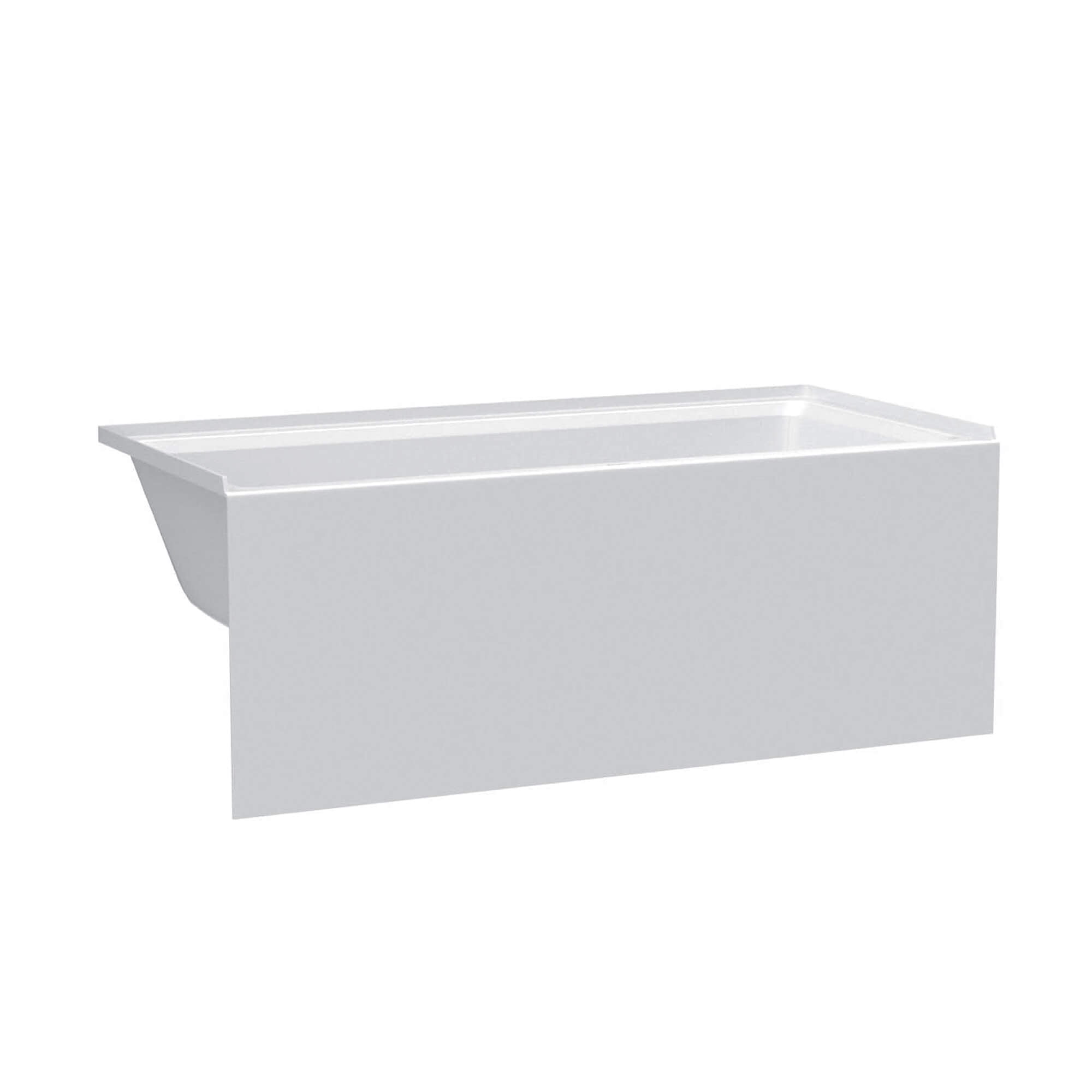Fine Fixtures Acrylic, Fiberglass Alcove Soaking Bathtub 72" x 32 ...