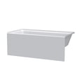 Fine Fixtures Acrylic, Fiberglass Alcove Soaking Bathtub 72" x 36 ...