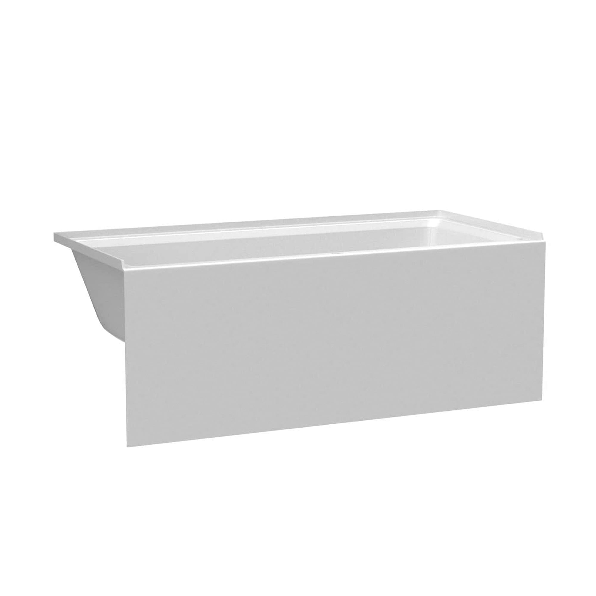 Fine Fixtures Acrylic, Fiberglass Alcove Soaking Bathtub with Integral ...
