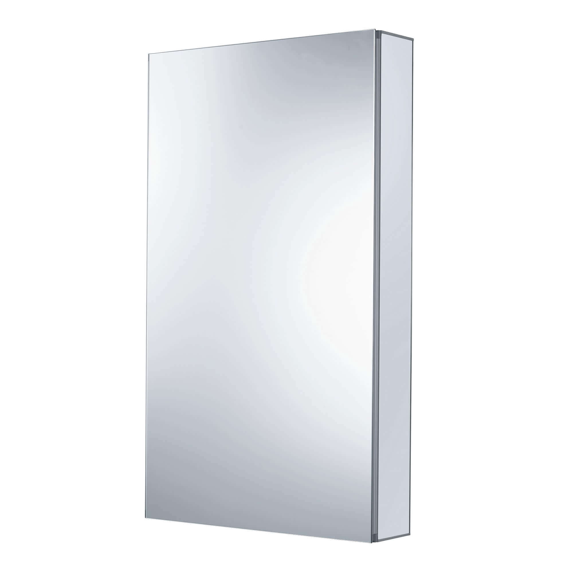 Fine Fixtures Recessed Bathroom Medicine Cabinet, Aluminum, Right/Left ...