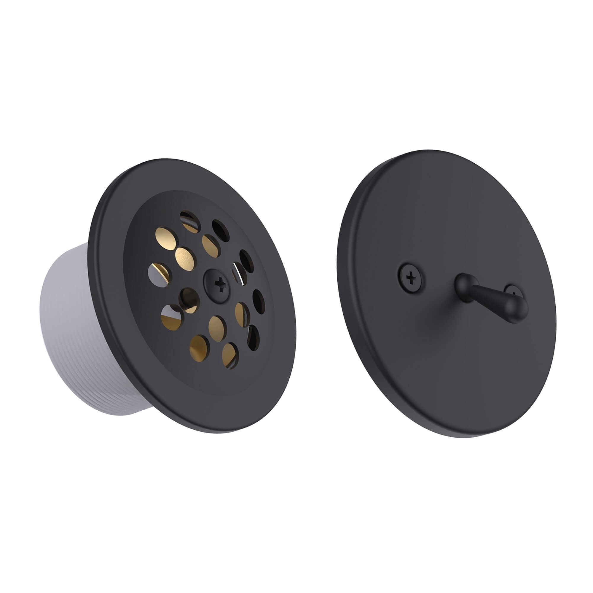 Fine Fixtures Bathtub Shower Drain - 20 Gauge Brass Tubing, Trip Lever ...