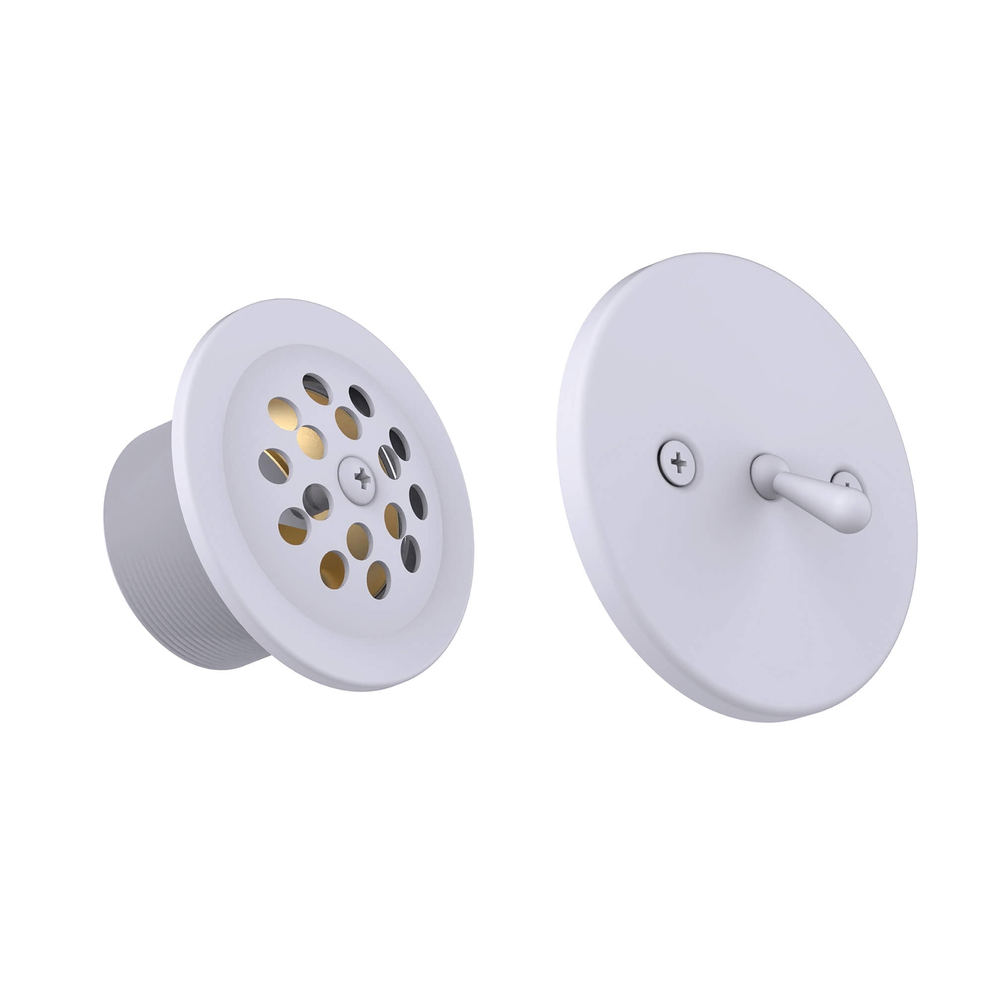 Fine Fixtures Bathtub Shower Drain - 20 Gauge Brass Tubing, Trip Lever ...