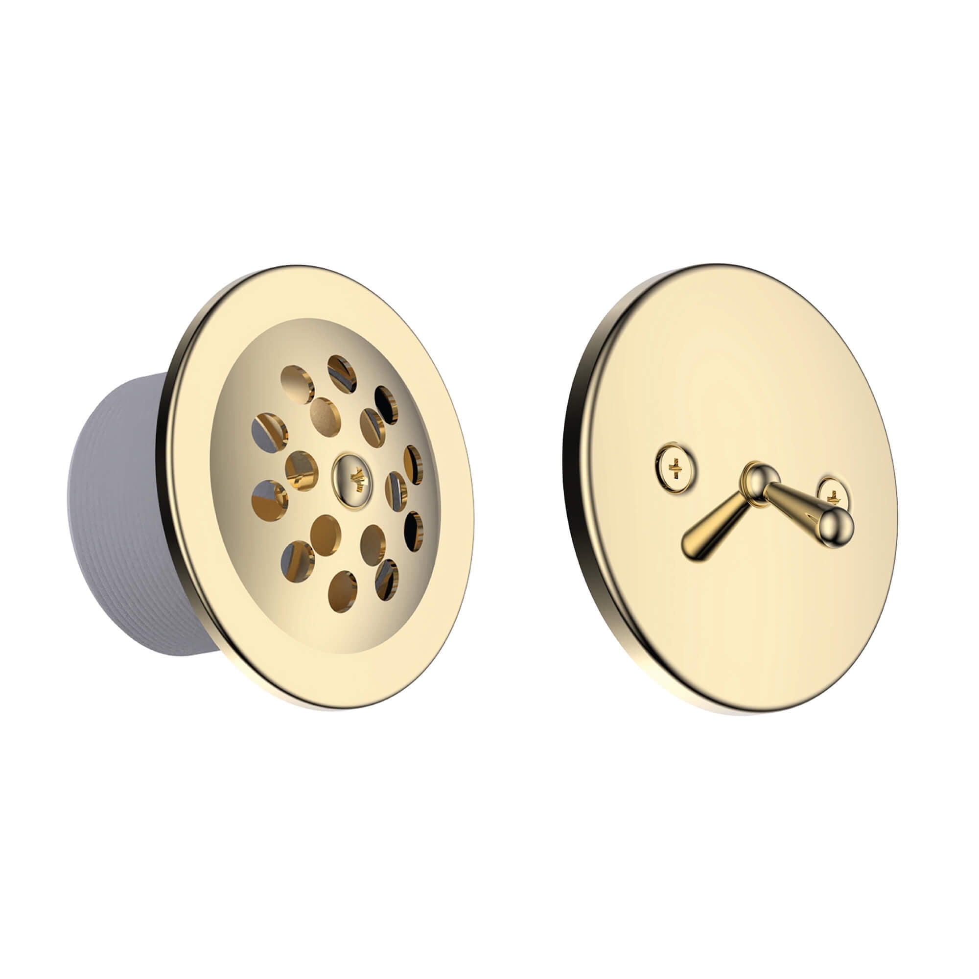 Fine Fixtures Bathtub Shower Drain - 20 Gauge Brass Tubing, Trip Lever ...