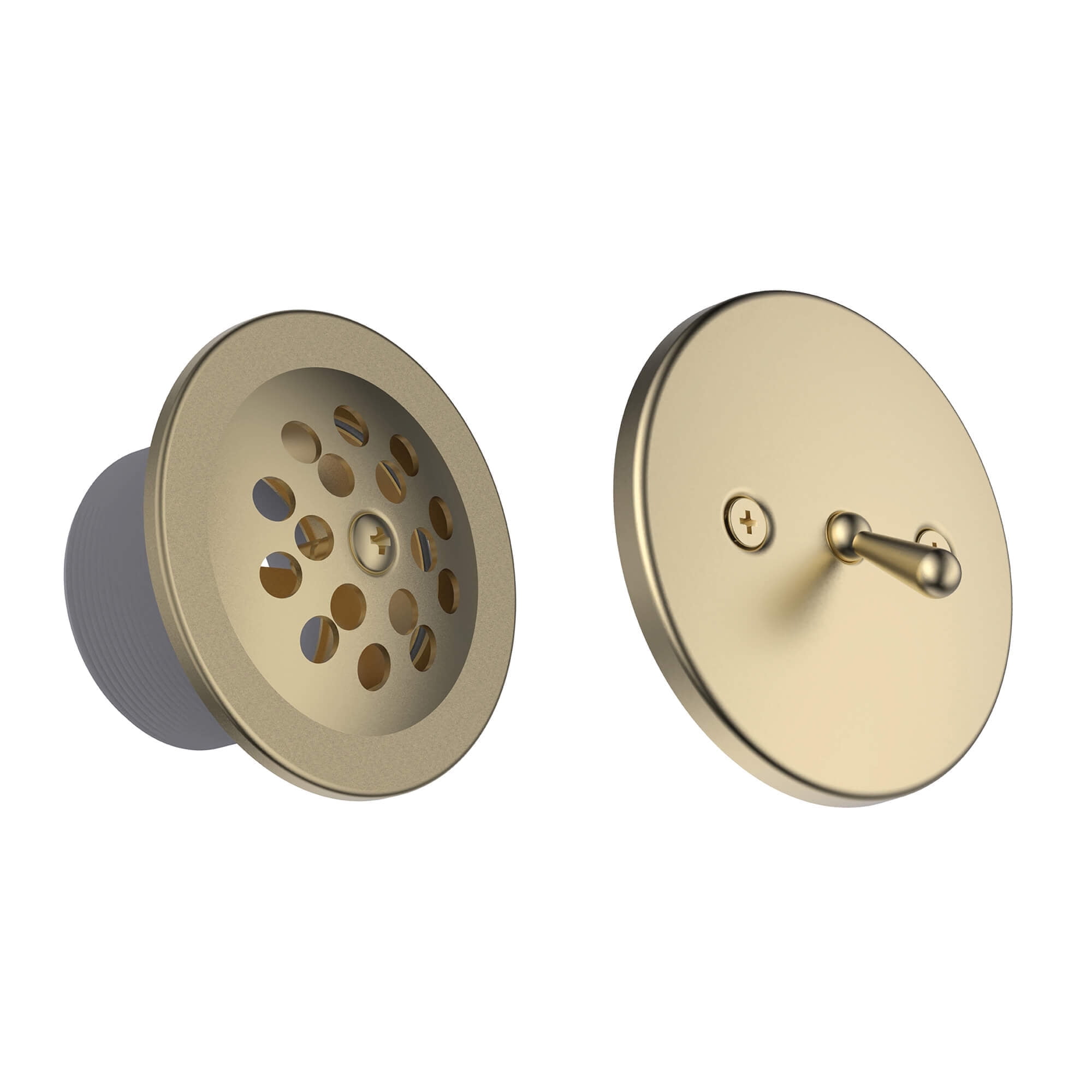 Fine Fixtures Bathtub Shower Drain - 20 Gauge Brass Tubing, Trip Lever ...