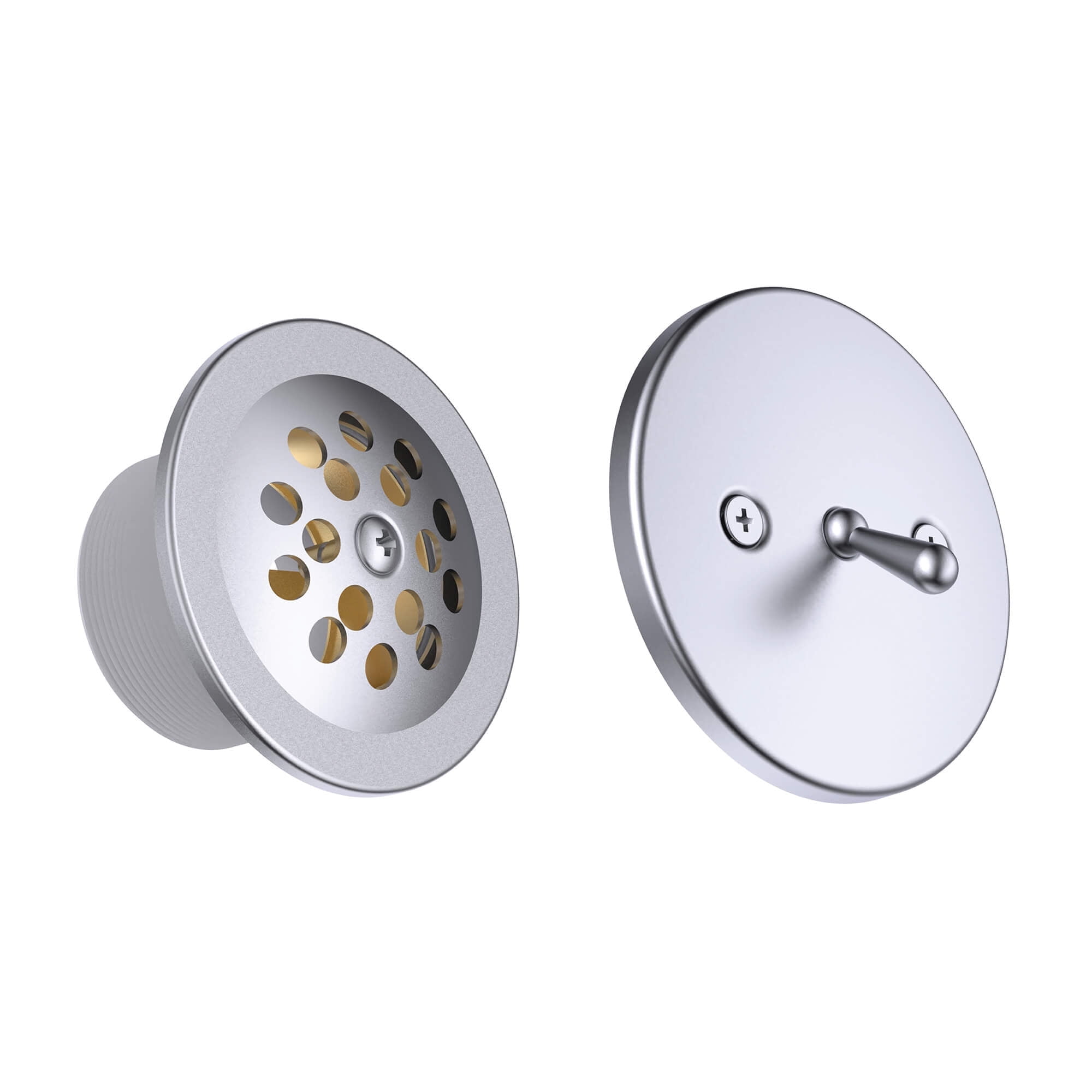 Fine Fixtures Bathtub Shower Drain - 20 Gauge Brass Tubing, Trip Lever ...