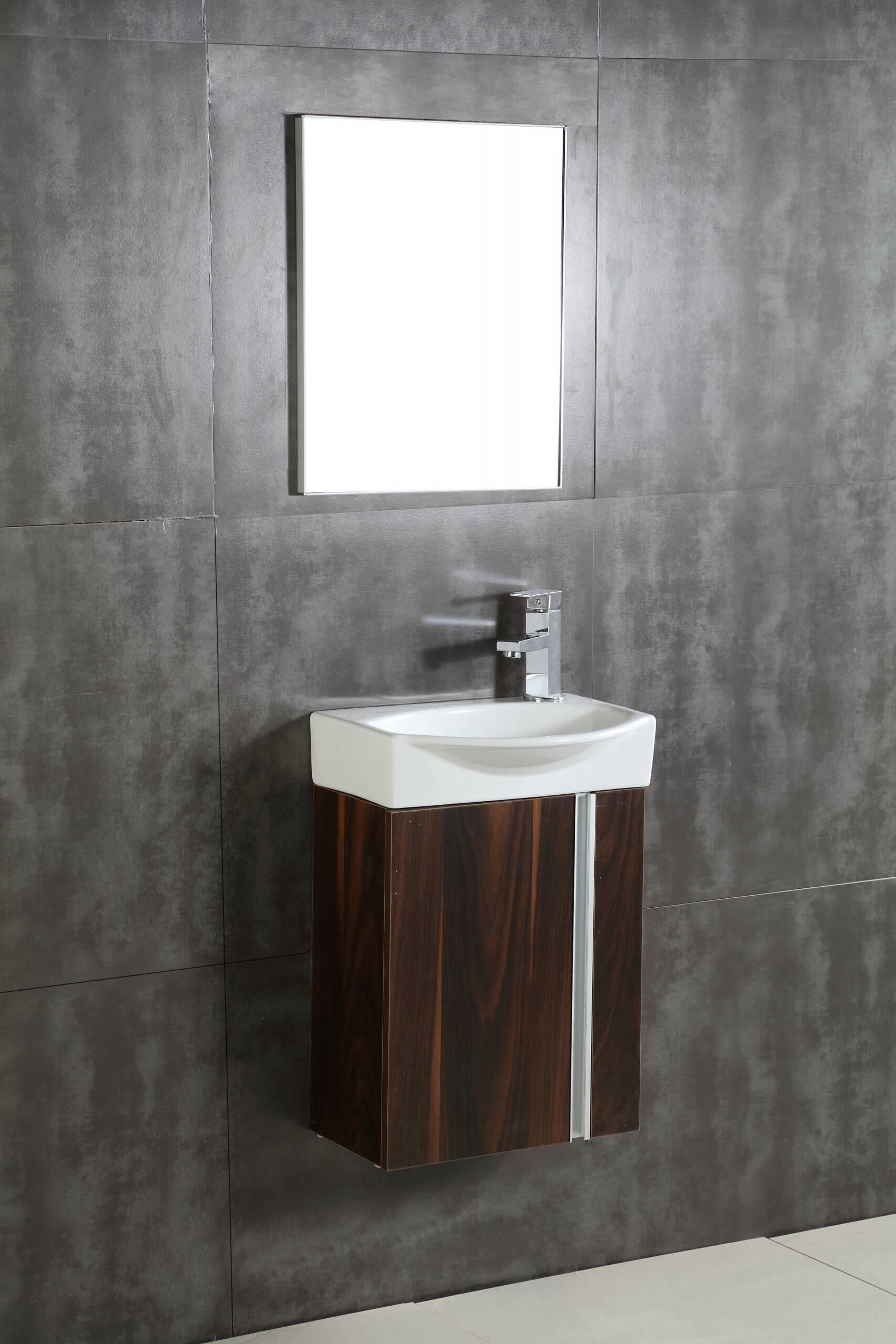 Fine Fixtures Compacto Small Bathroom Vanity Set With Sink -Wall Hung ...