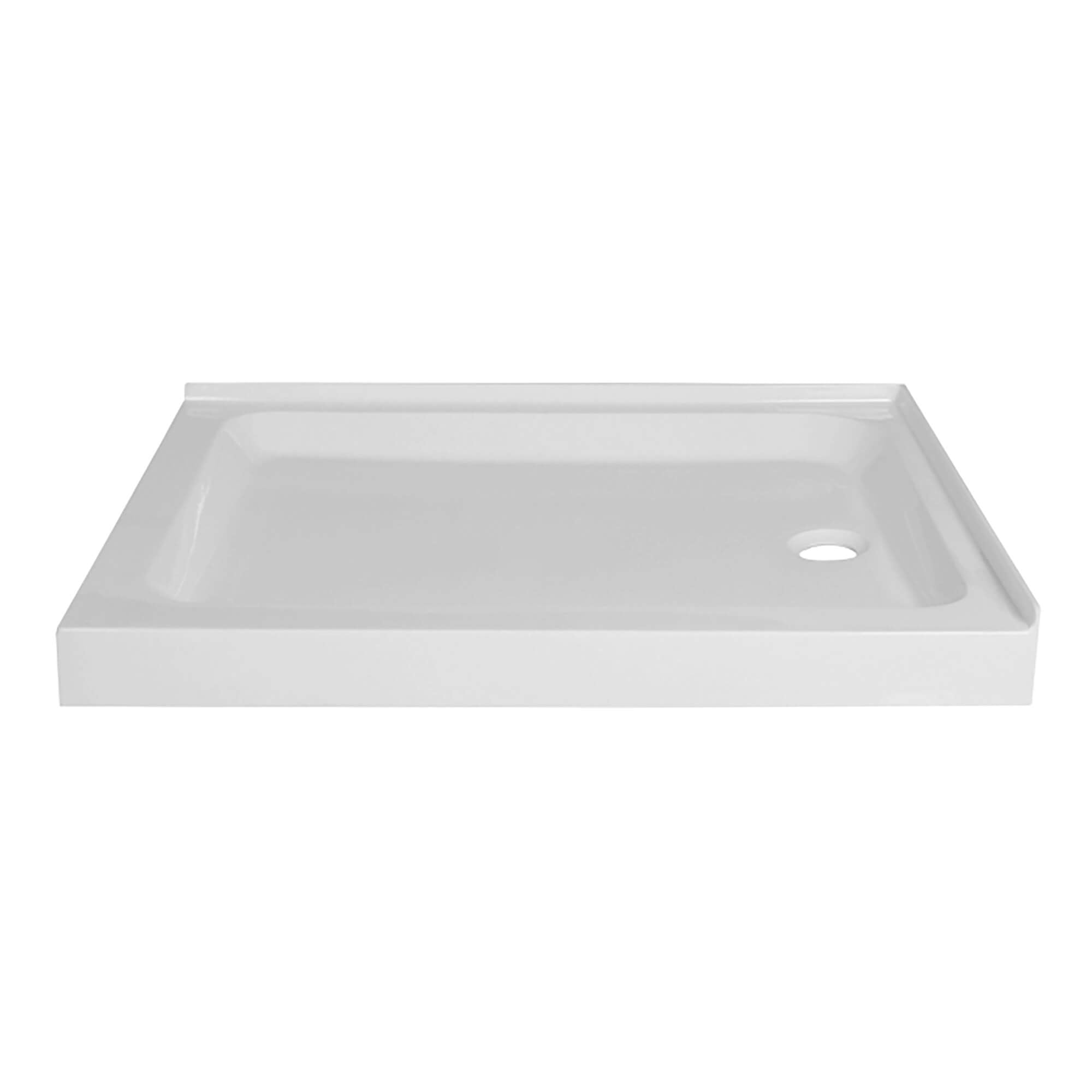 Fine Fixtures Double Threshold Acrylic Shower Base - Non-Slip Textured ...