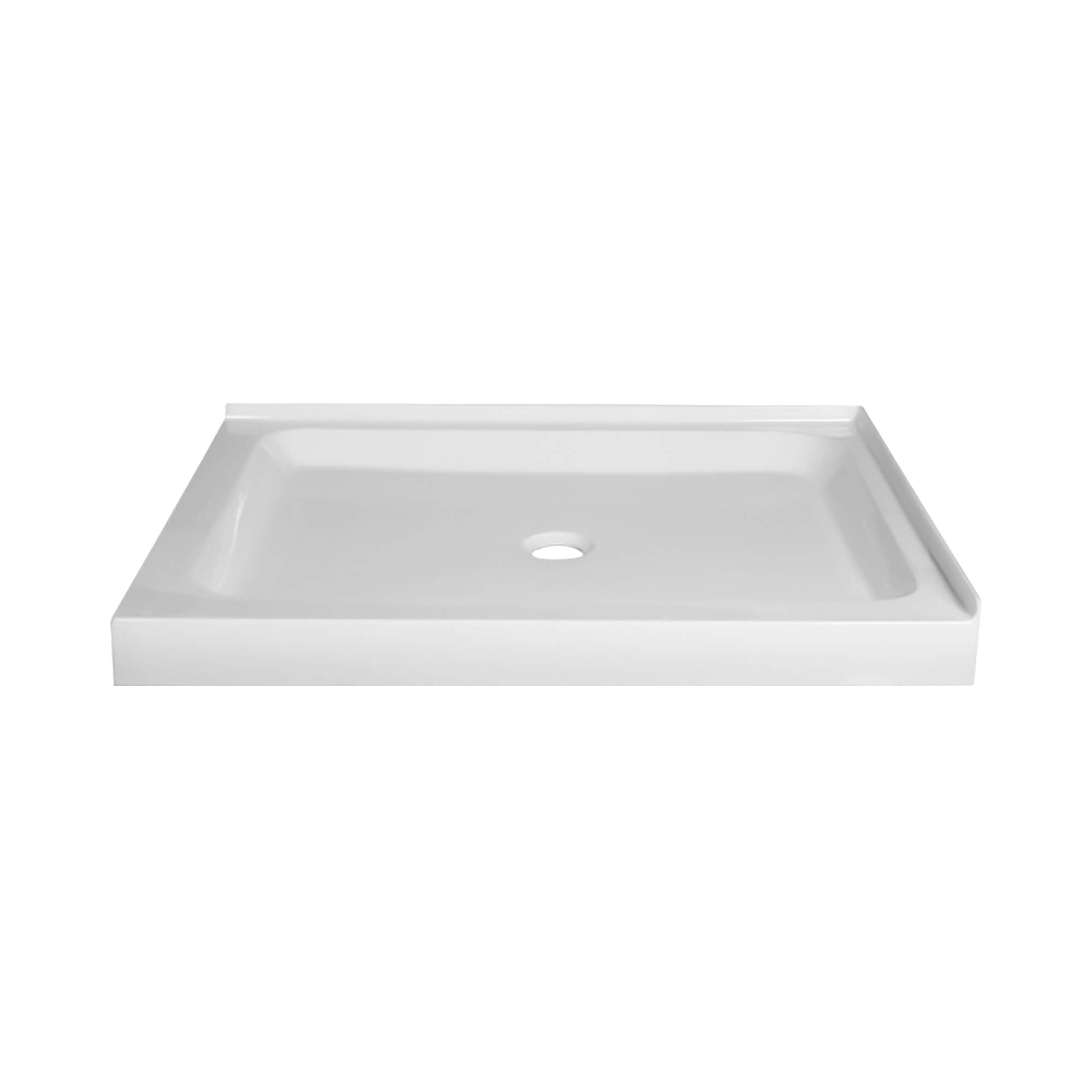 Fine Fixtures Double Threshold Acrylic Shower Base - Non-Slip Textured ...