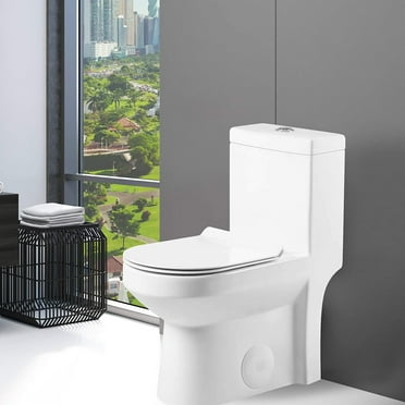 Virage One Piece Elongated ﻿Toilet with Touchless Retrofit Dual Flush 1 ...
