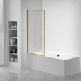 Fine Fixtures Full Frame Fixed Tub Shower Glass Panel - Clear Tempered ...