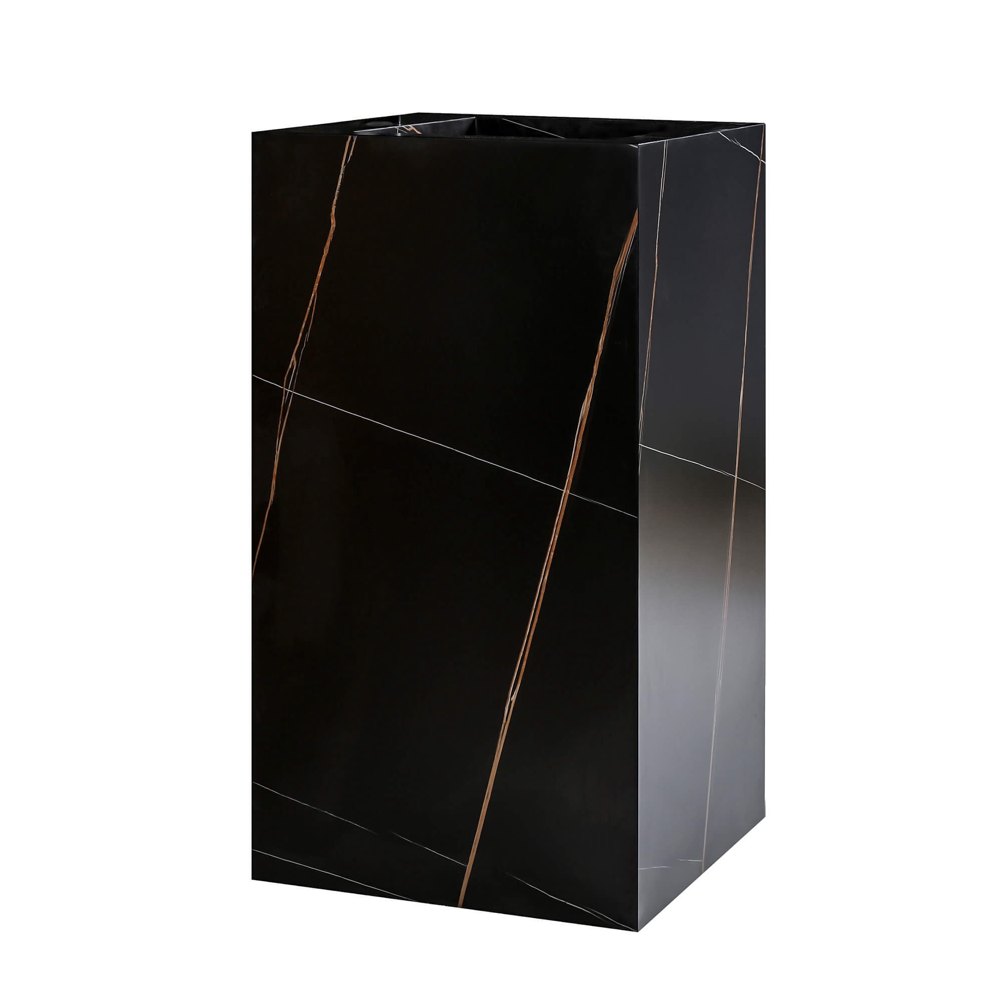 Fine Fixtures Grand Pedestal 18" Wide Black With Copper Grains Sintered ...