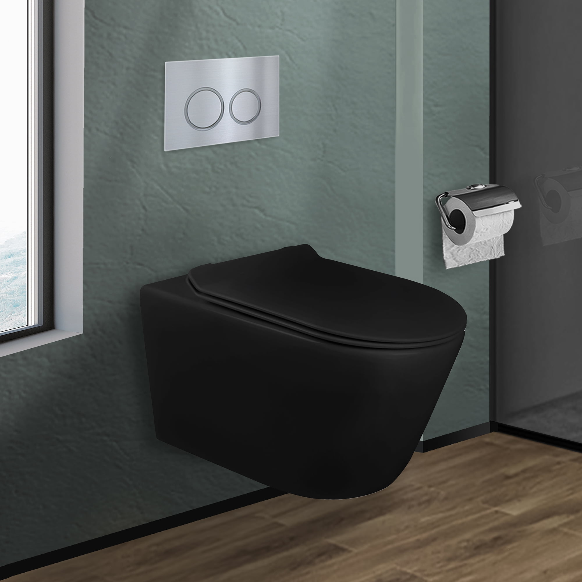 Fine Fixtures In-Wall toilet Combo Set - Toilet, Tank (2 x 4 Wall ...