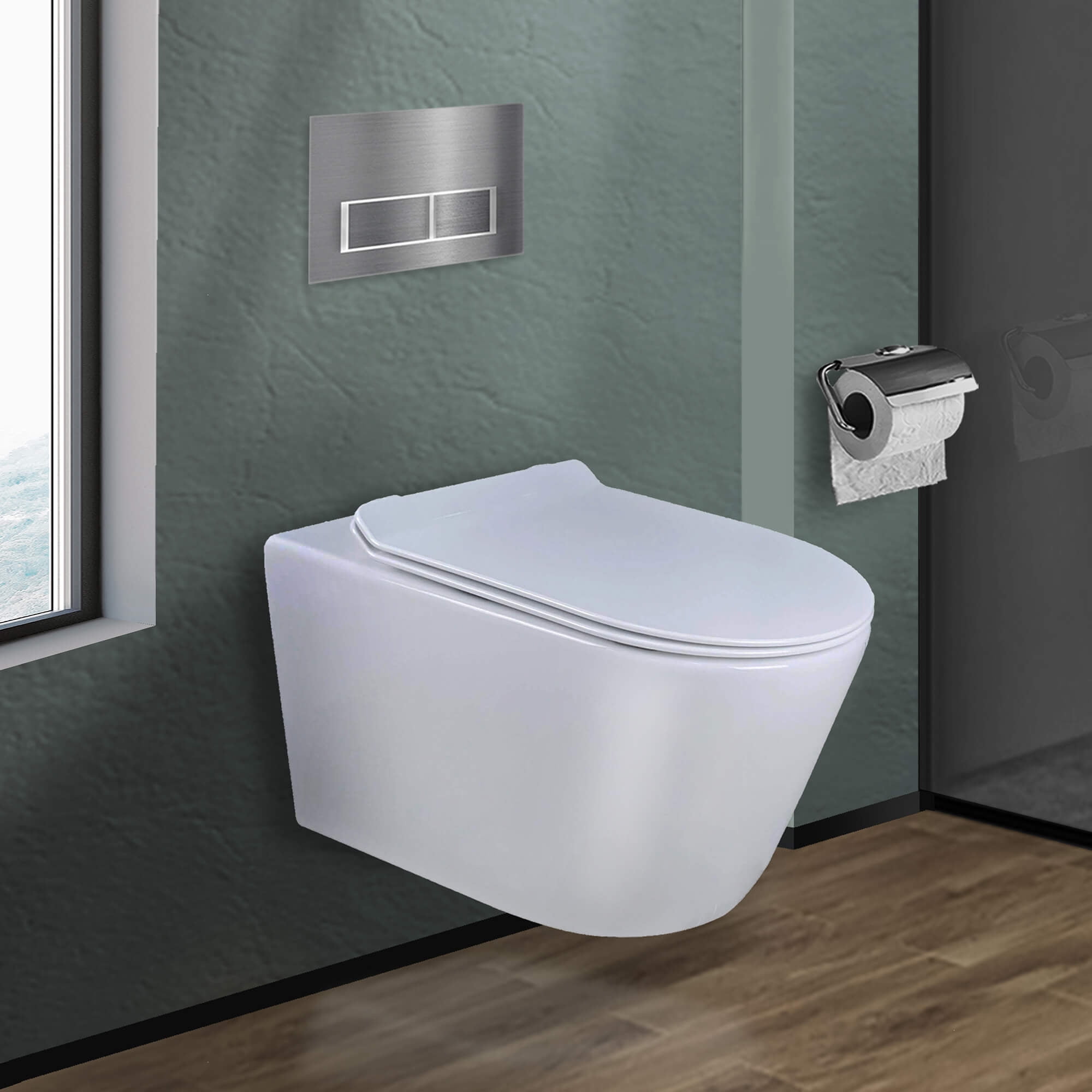 Fine Fixtures In-Wall toilet Combo Set - Toilet, Tank (2 x 6 Wall ...