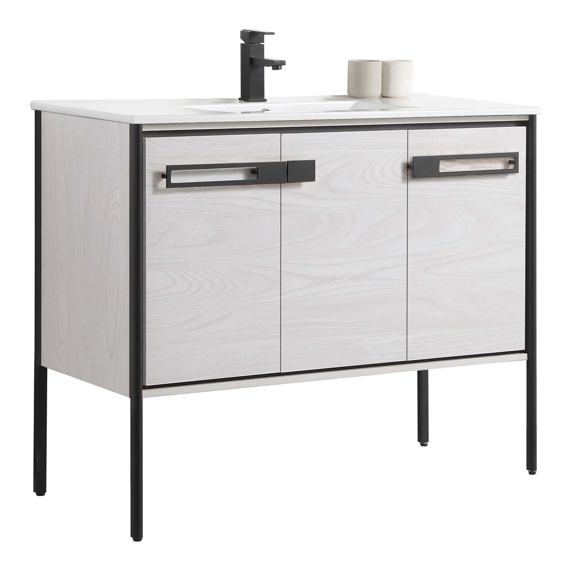 Fine Fixtures Oakville Bathroom Vanity with White Ceramic Sink Mild ...