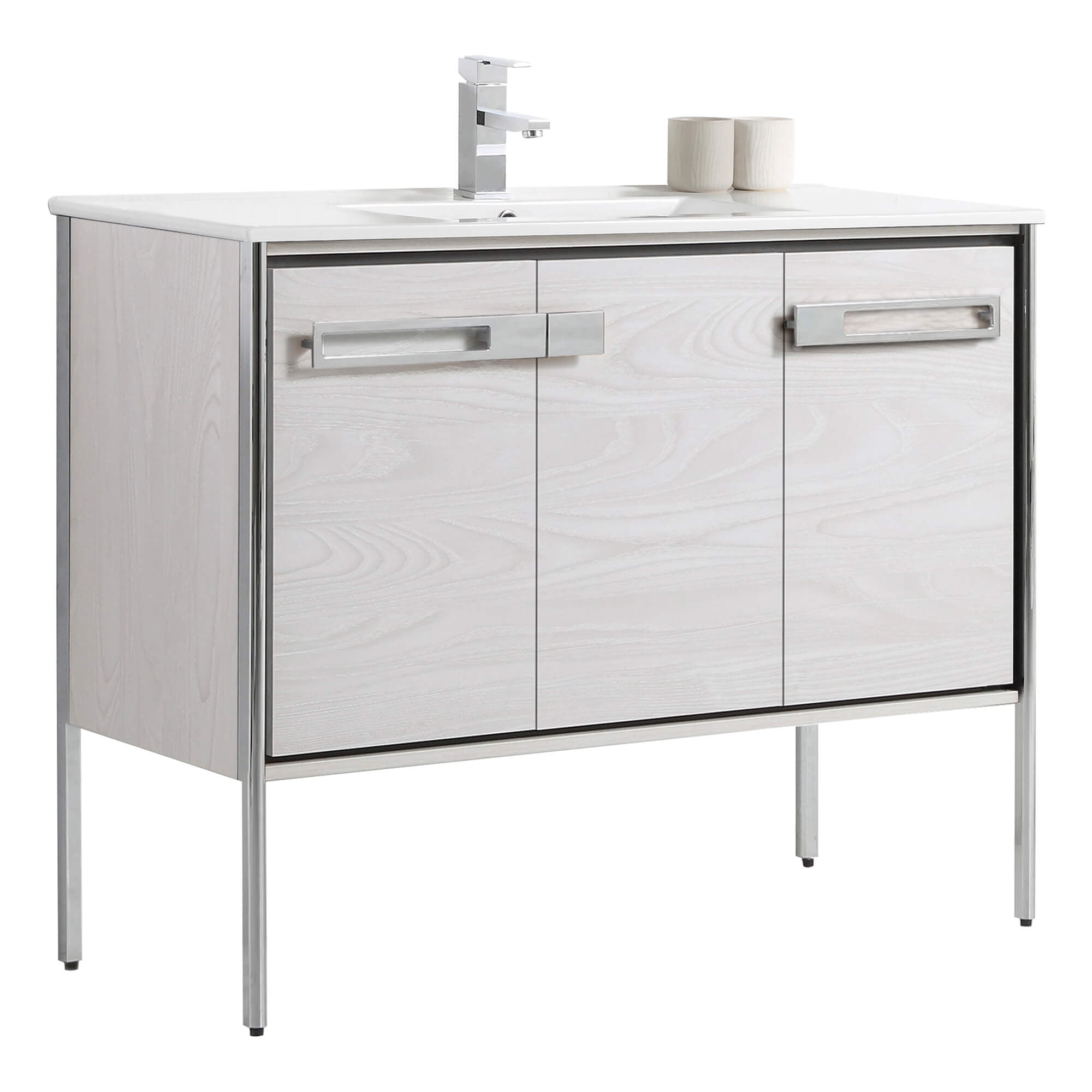 Fine Fixtures Oakville Bathroom Vanity with White Ceramic Sink Mild ...
