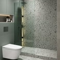 Fine Fixtures Single Fixed Glass Shower Panel - Clear Tempered ...