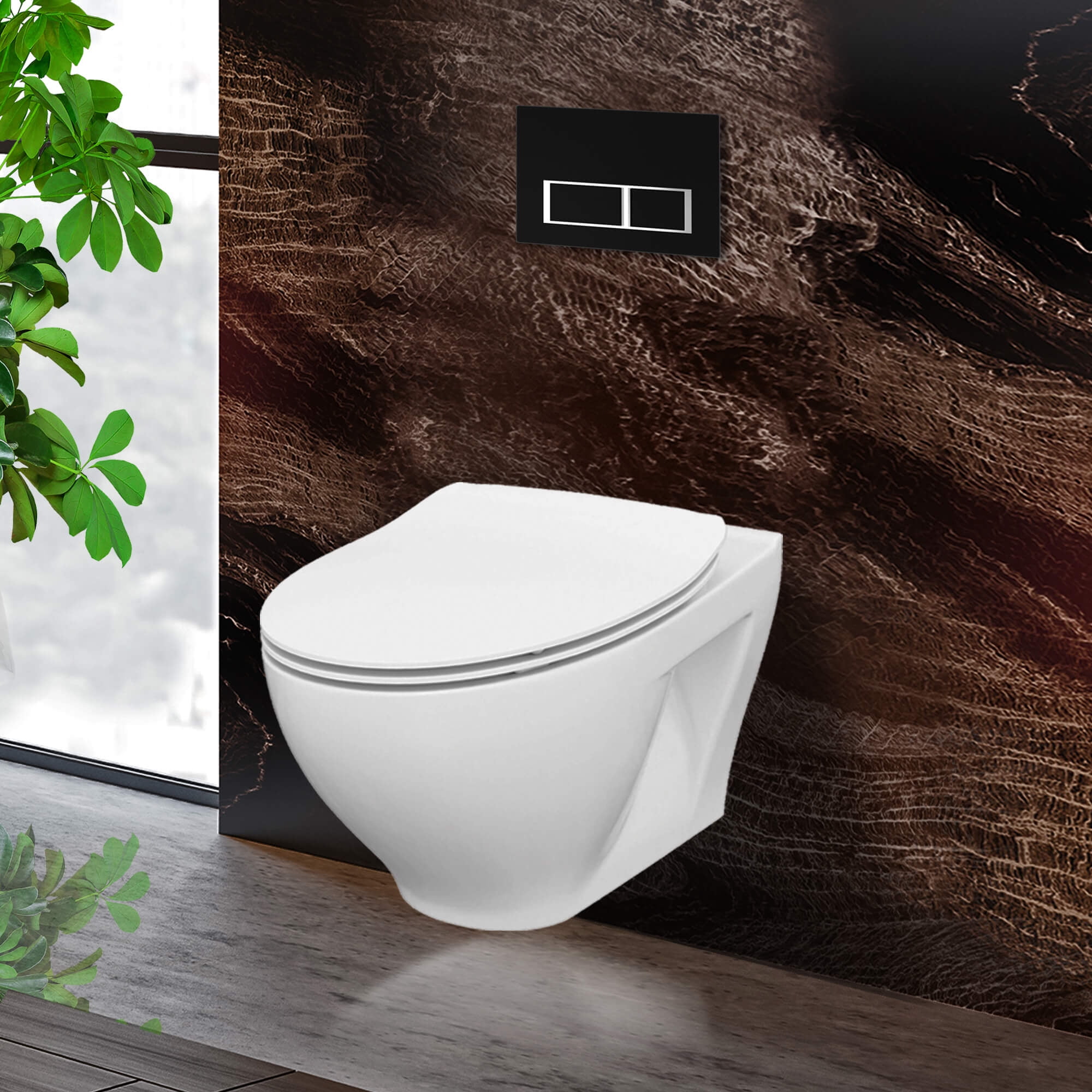 Fine Fixtures Toilet Combo Set - 20" Toilet Bowl With Soft-Close Seat ...