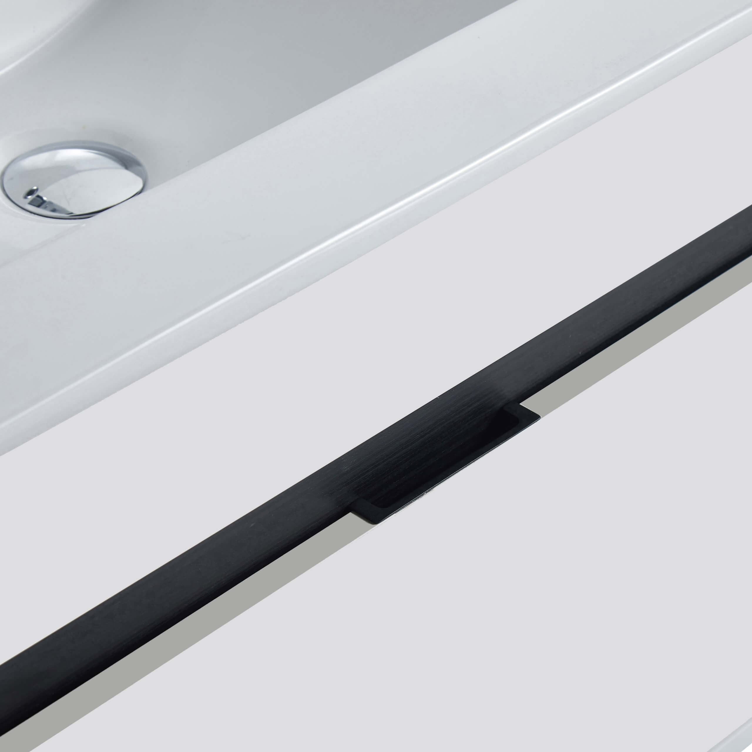 Fine Fixtures - Wall Mount Bathroom Vanity And Sink, Knob Free Design ...