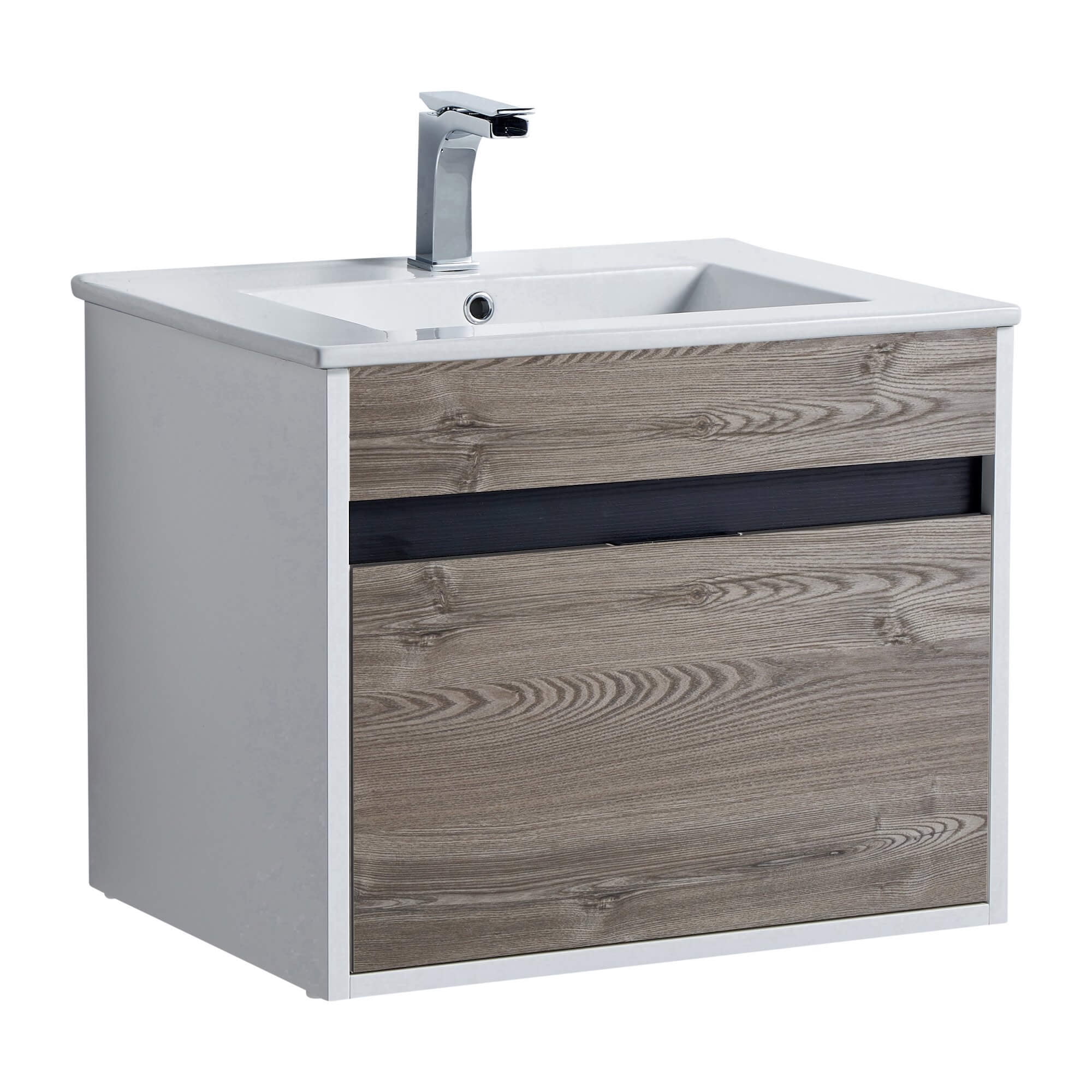 Fine Fixtures - Wall Mount Bathroom Vanity And Sink, Knob Free Design ...