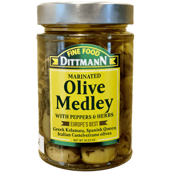 Fine Food Dittmann Mediterranean Olive Medley (pitted) Marinated with ...