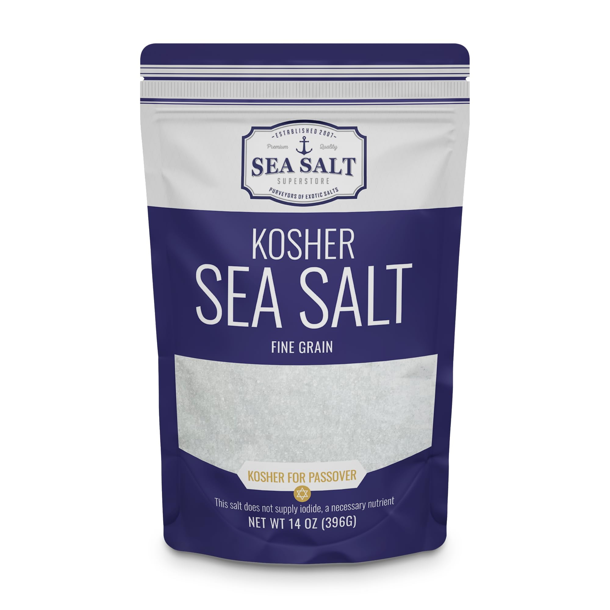 Fine Grain Kosher Salt, WHF2 Non-Iodized & Natural Fine Replacement for ...