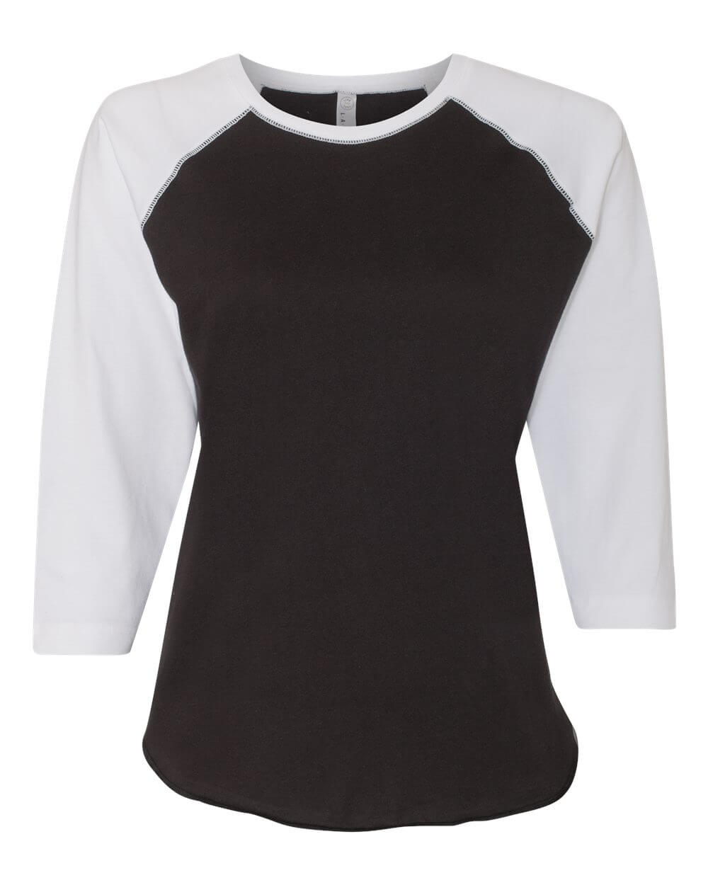 Fine Jersey Baseball Tshirt for Womens 3/4 Length Sleeve Tee Tops ...