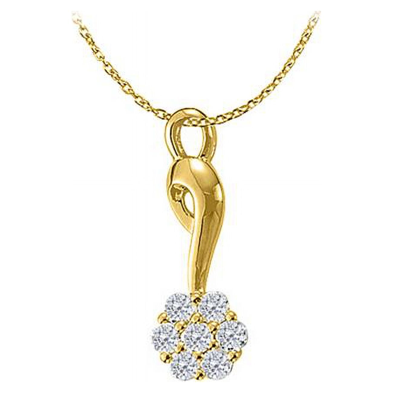Fine Jewelry Vault UBNPD31656Y14D Priceless Diamond Flower Pendant in ...