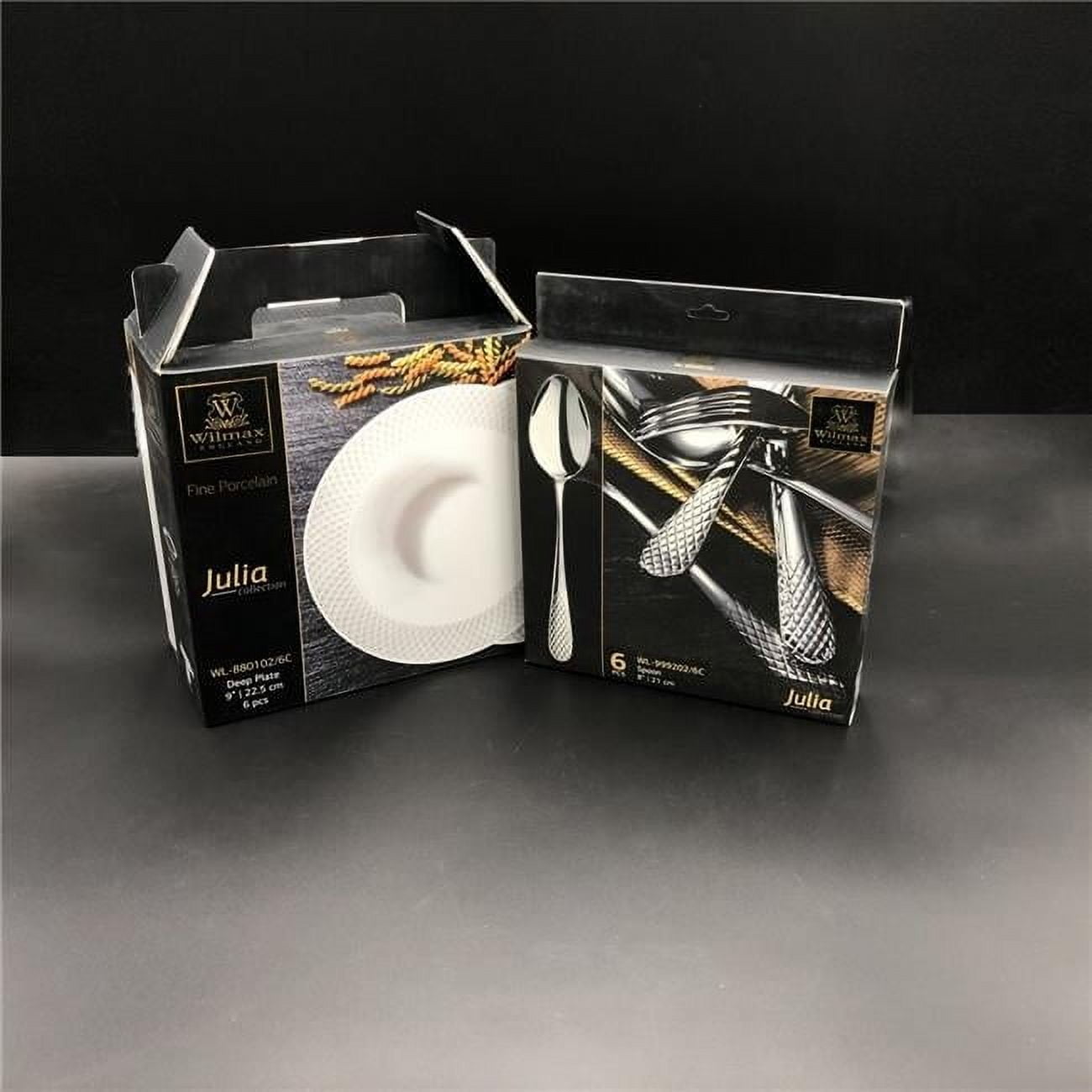 Fine Julia Porcelain Deep Plate Dinnerware Set - 12 Piece - Walmart.com