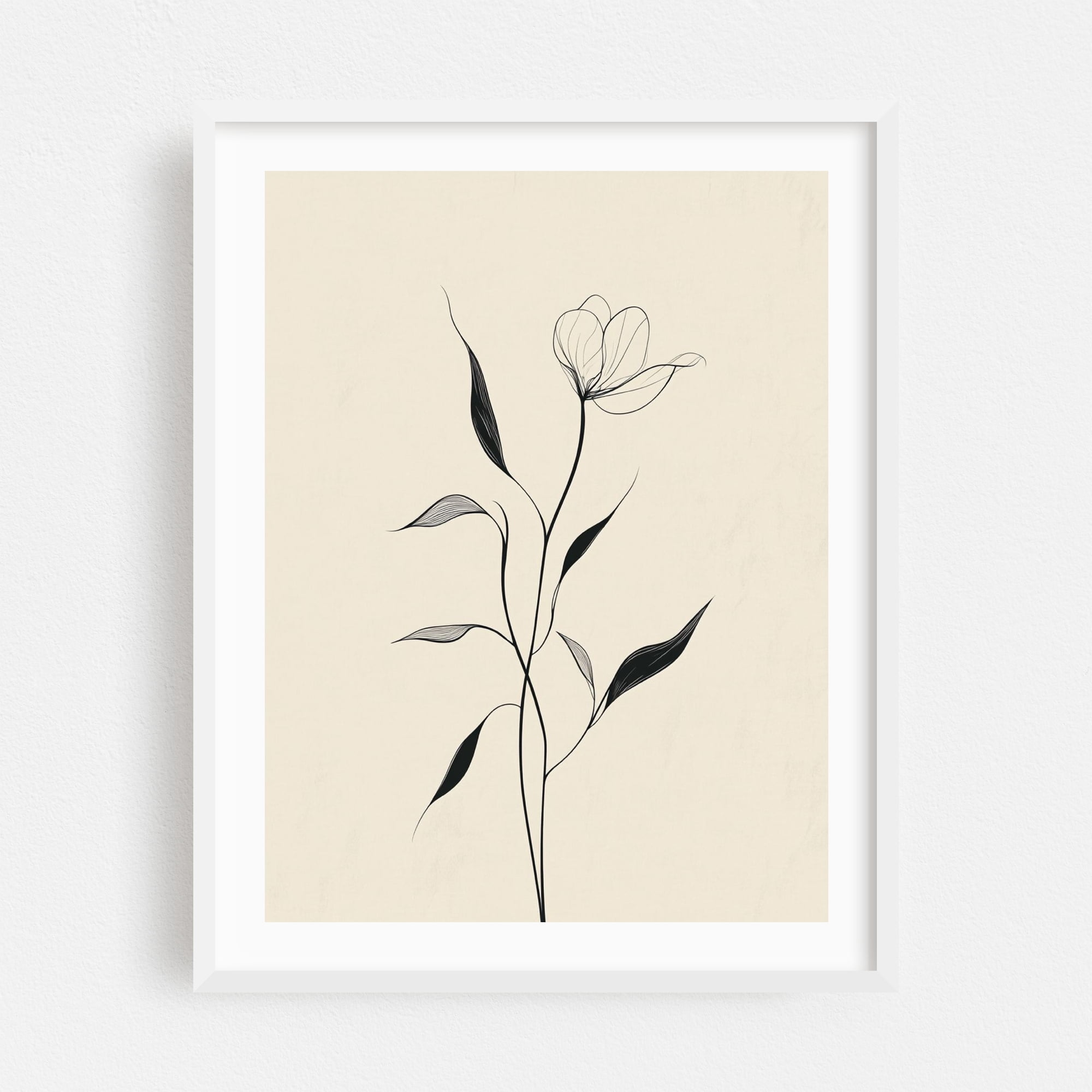 Fine Line Floral Art - Line Drawing Minimalist Line Art Floral ...