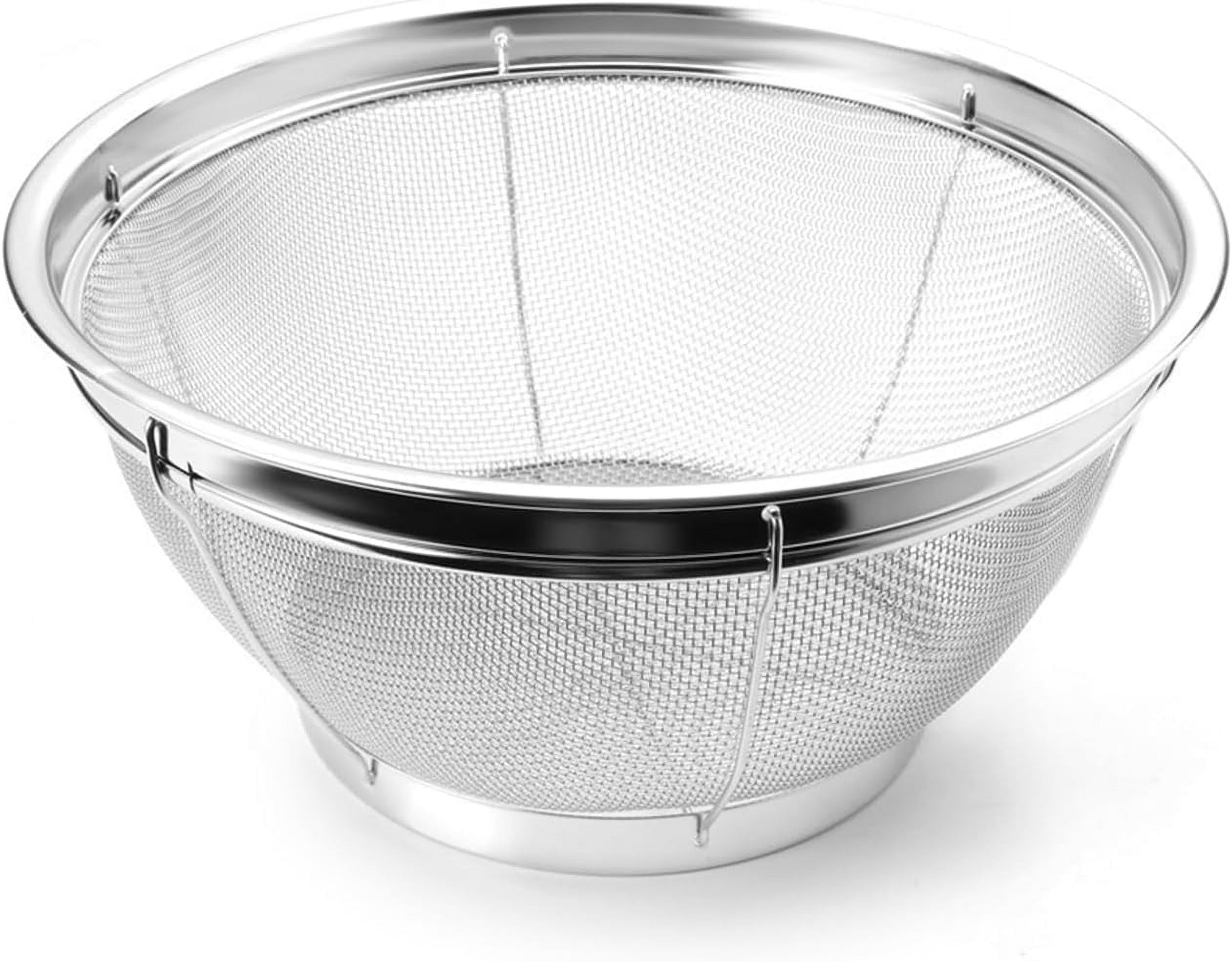Fine Mesh Colander Over The Sink 6 Quart Stainless Steel Strainer ...