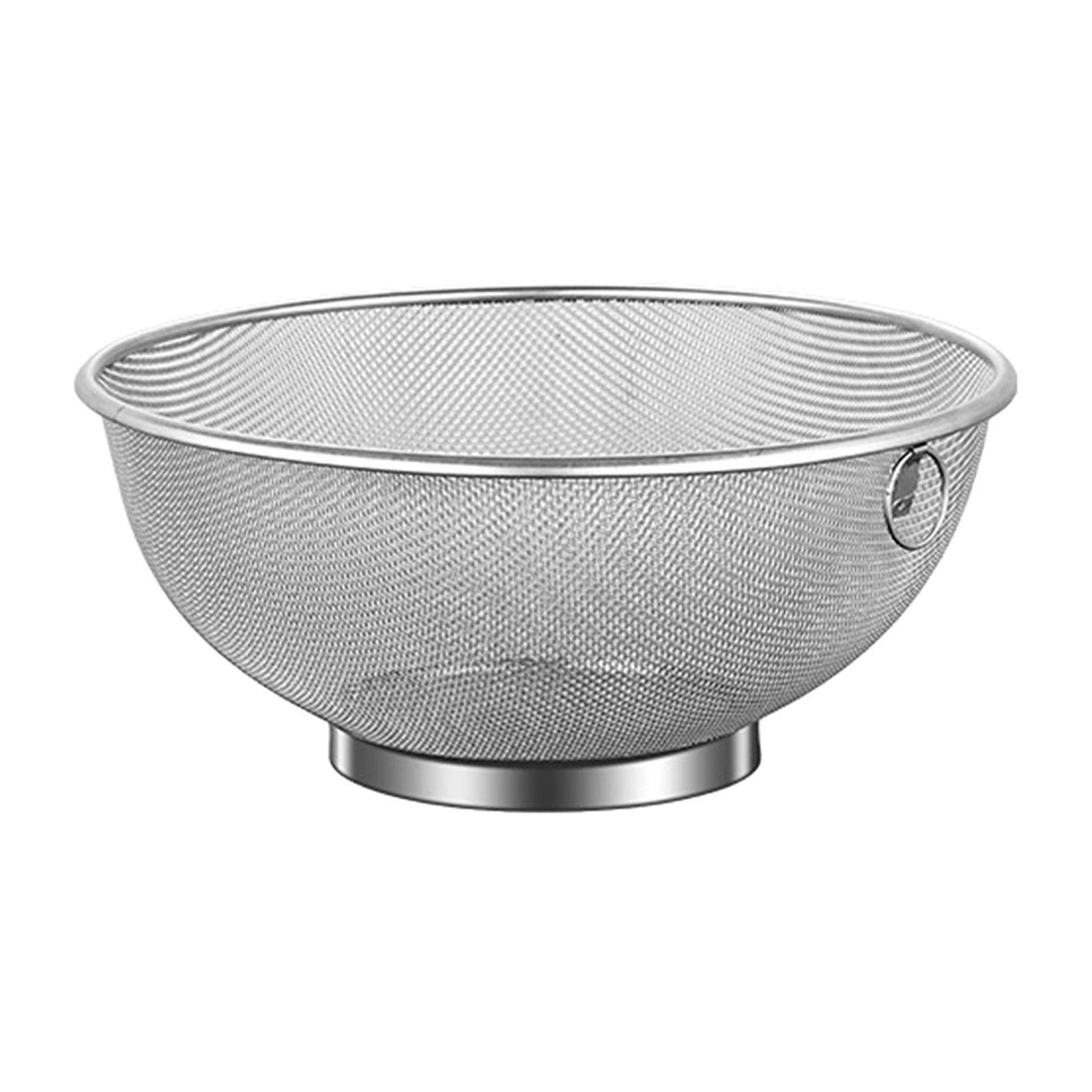 Fine Mesh Colander Storage Basket Large Kitchen Accessories Stainless ...