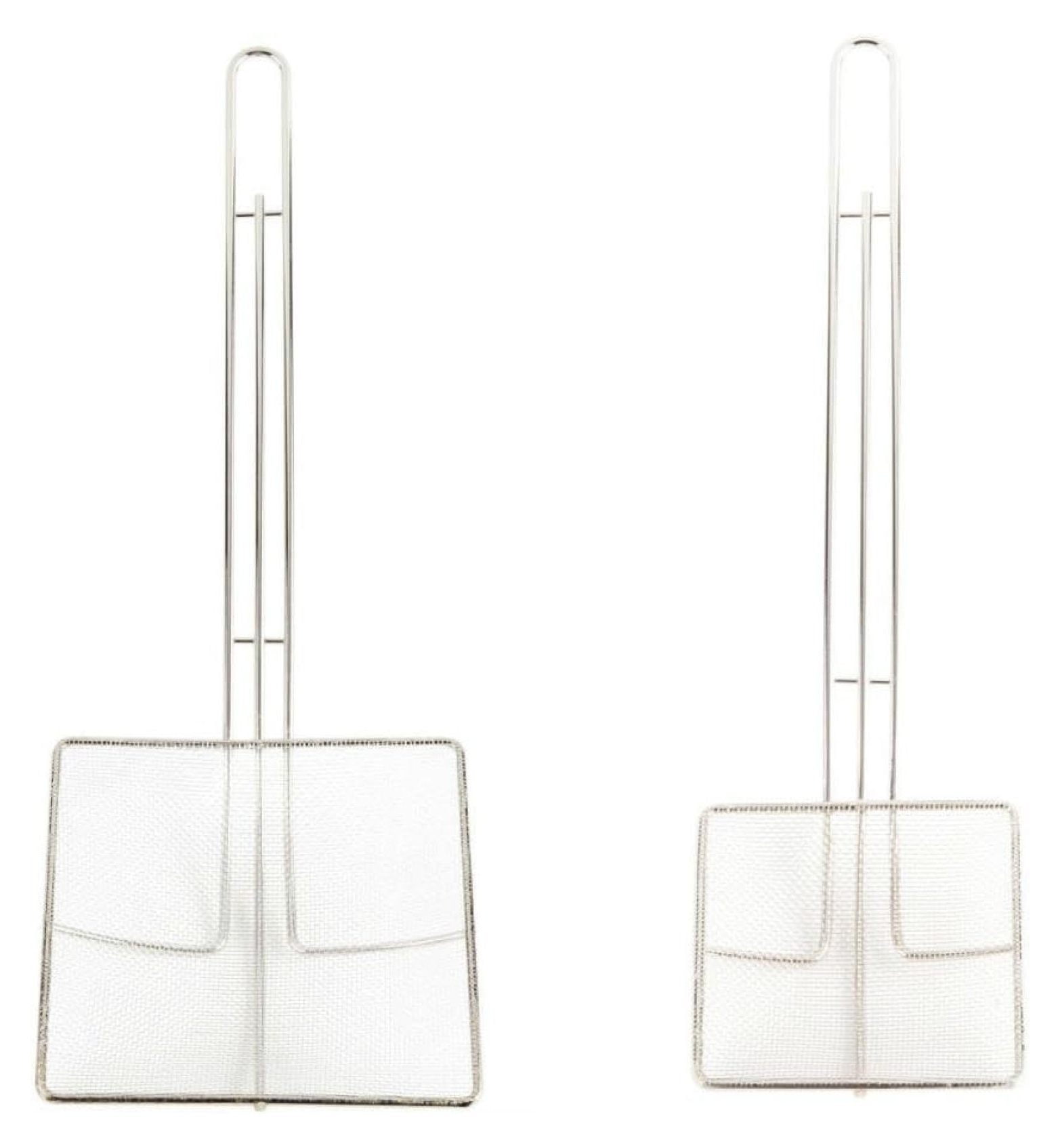 Fine Mesh Deep Fryer Oil Skimmer/Strainer – Professional Set of Two ...