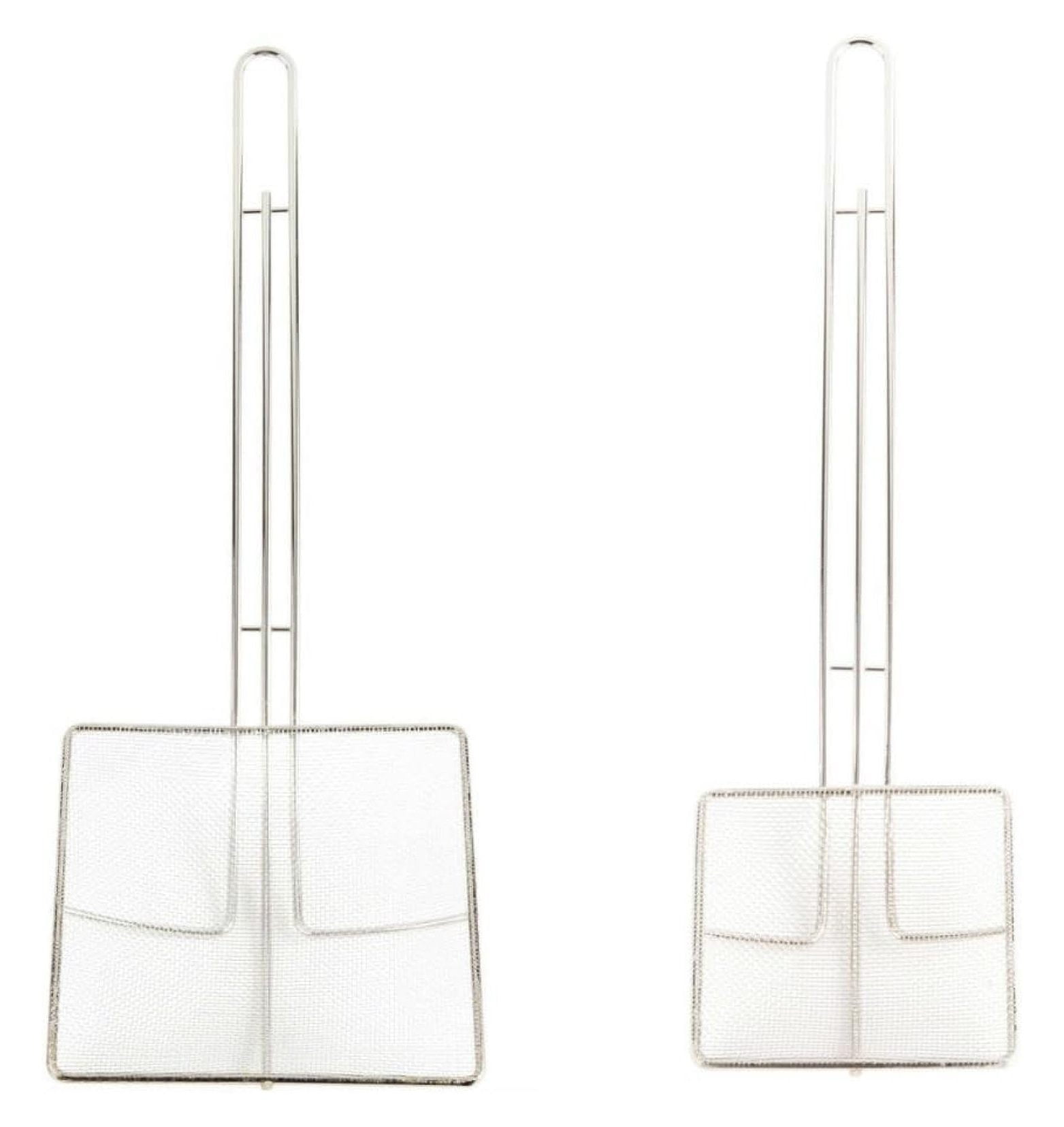 Fine Mesh Deep Fryer Oil Skimmer/Strainer – Professional Set of Two ...