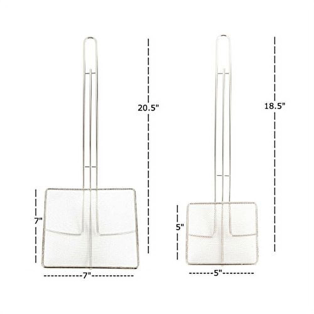 Fine Mesh Deep Fryer Oil Skimmer/Strainer – Professional Set of Two ...