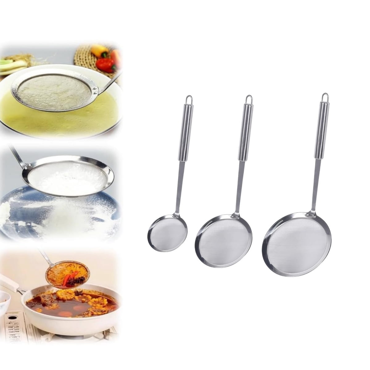Fine Mesh Sieve Strainer Spoon,Stainless Steel Fine Mesh Food Strainer ...