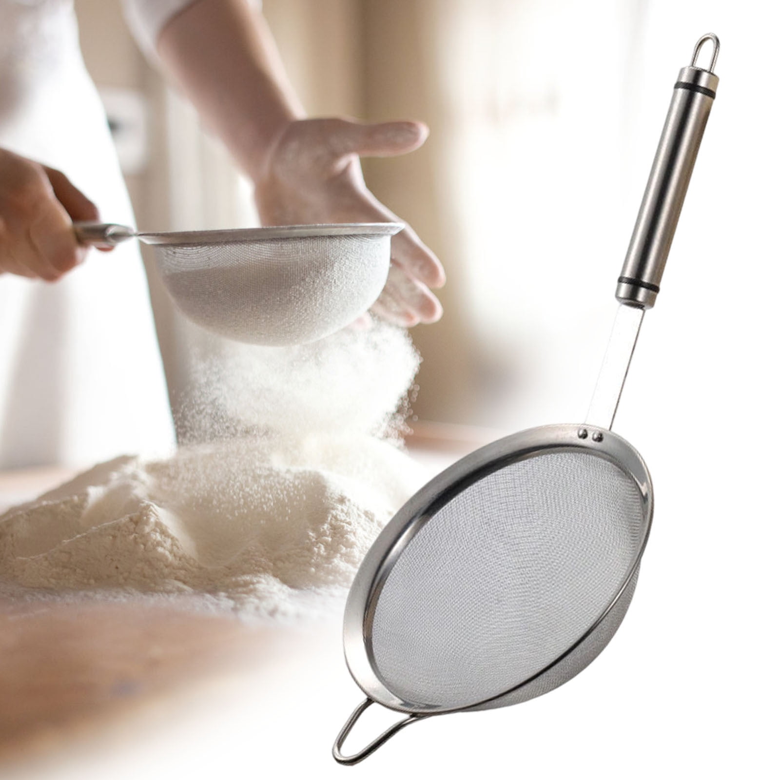 Fine Mesh Skimmer Spoon with Heat Resistant Handle, Stainless Steel ...