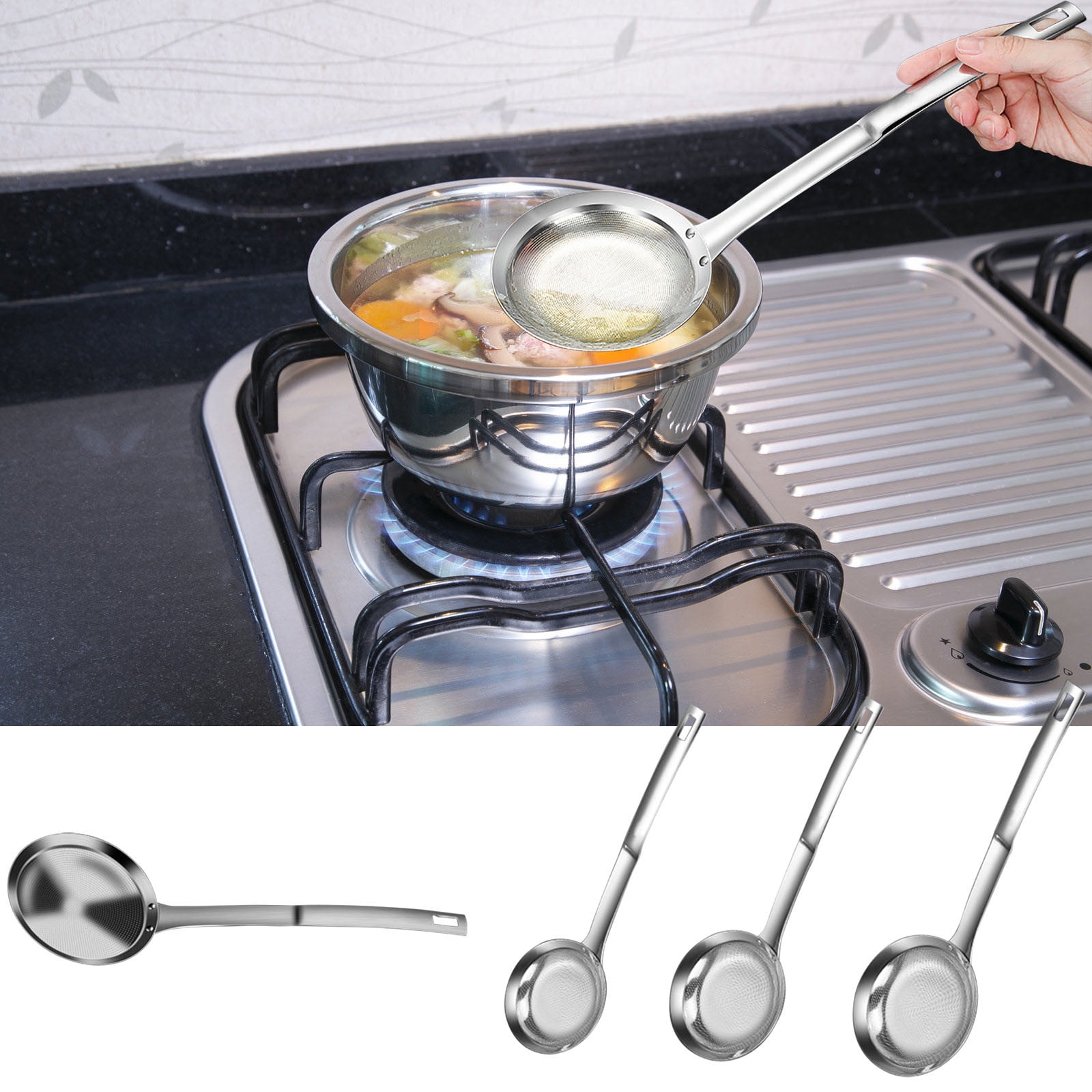 Fine Mesh Stainless Steel Colander, 2024 New Fine Mesh Strainer Spoon ...