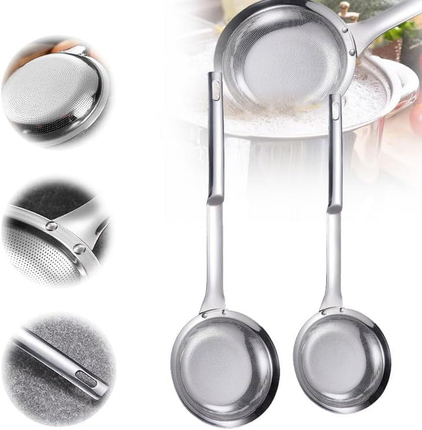 Fine Mesh Stainless Steel Colander, 2024 Upgraded Stainless Steel Fine ...