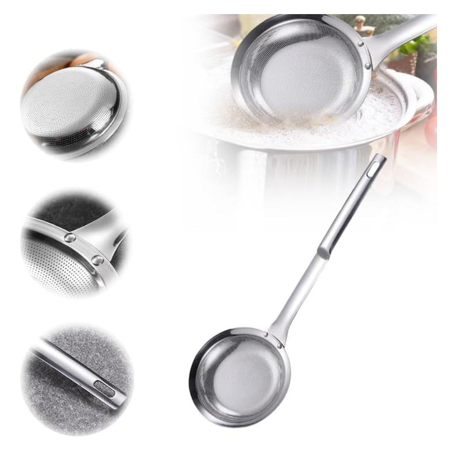 Fine Mesh Stainless Steel Colander, 2024 Upgraded Stainless Steel Fine ...