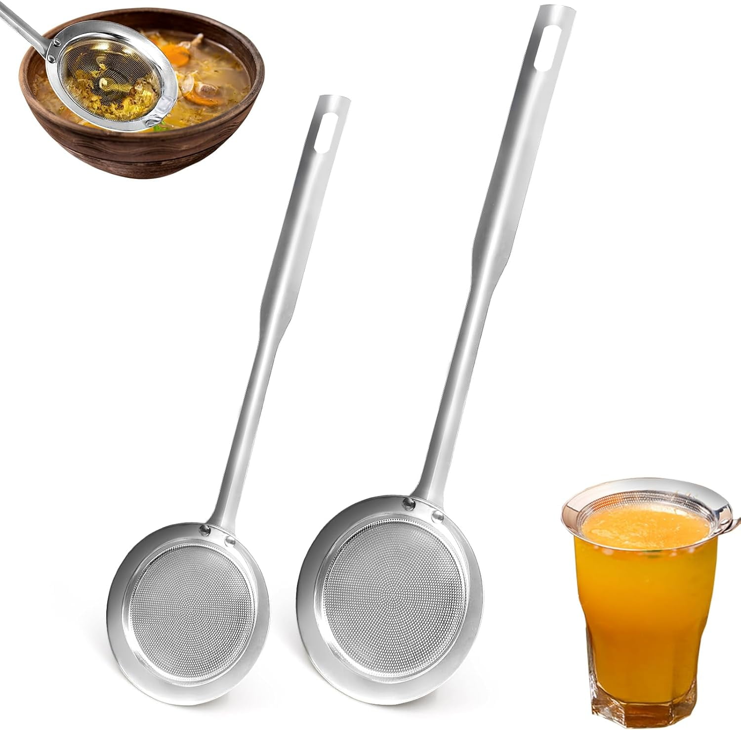 Fine Mesh Stainless Steel Colander Spoon, Sieve Fine Mesh Strainer with ...