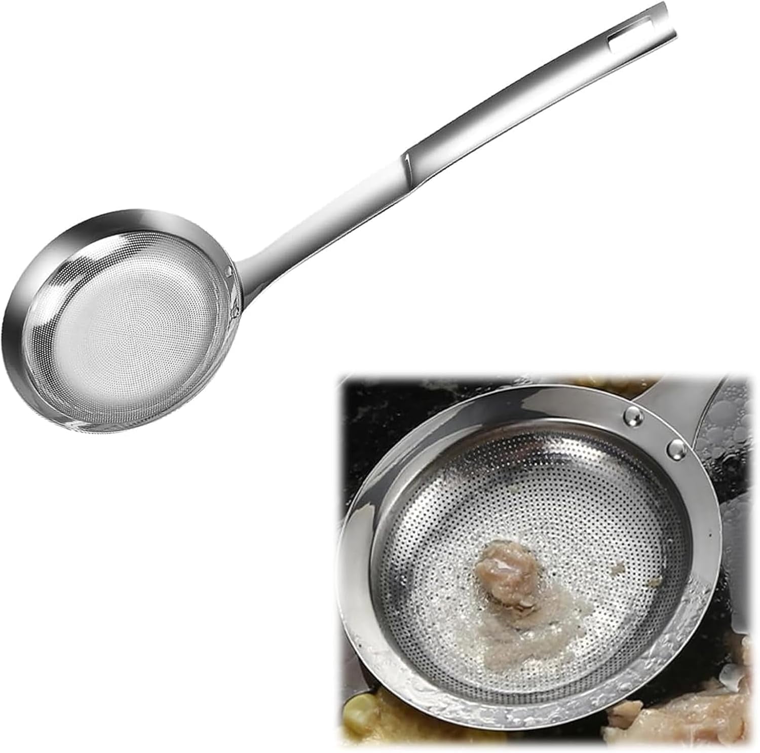 Fine Mesh Stainless Steel Colander, Upgrade Spoon Extra Fine Mesh ...