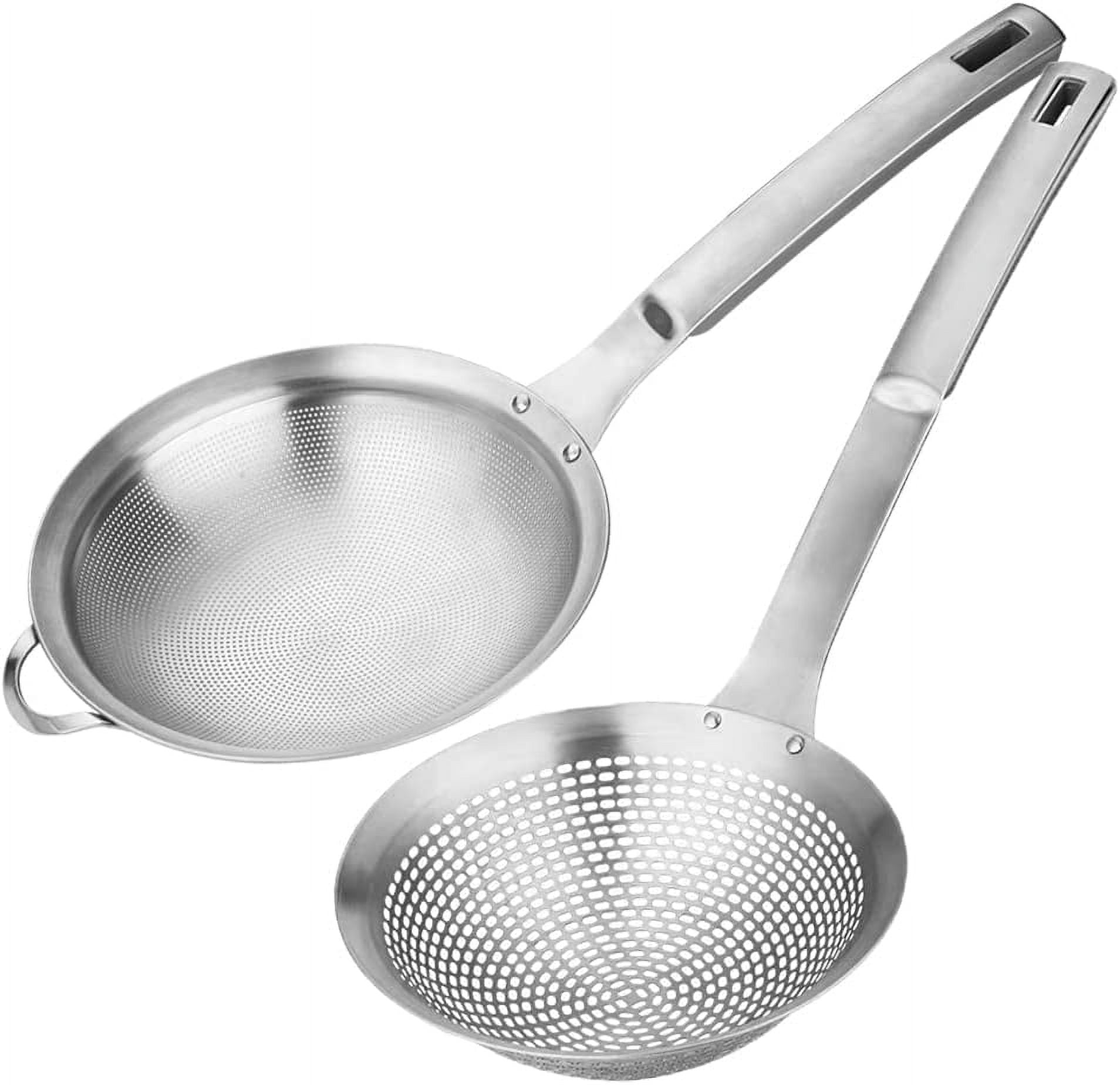 Fine Mesh Stainless Steel Metal With HoleSieve Food Strainer Grease ...