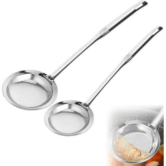 Fine Mesh Stainless Steel Sieve Colander(2 Pack, Large+Small), Strainer ...