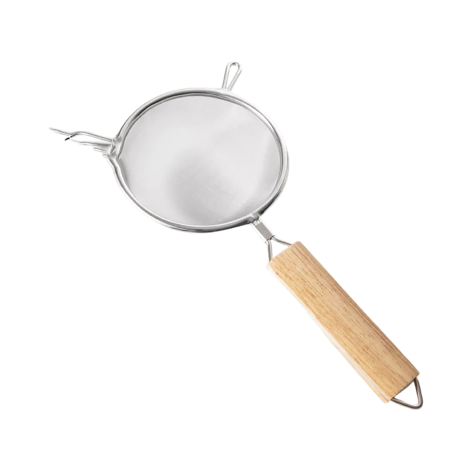 Fine Mesh Stainless Steel Strainer with Wooden Handle for Sifting Flour ...
